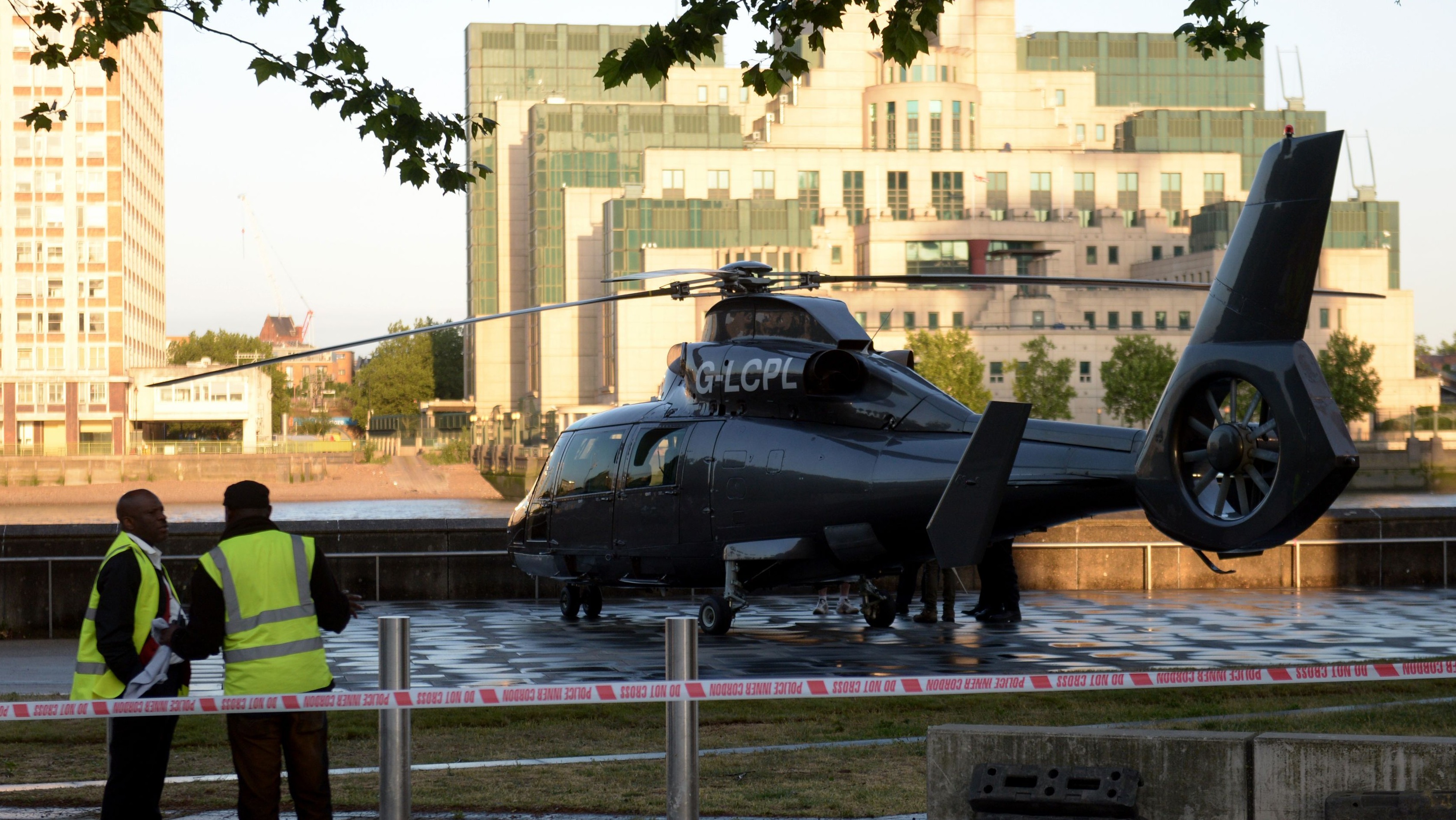 Scene set opposite MI6 for filming of James Bond film 'Spectre' | ITV ...