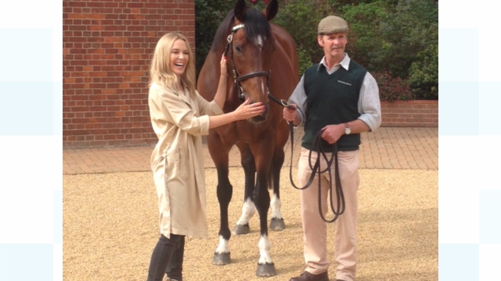 Kylie prepares to perform at Newmarket | ITV News Anglia