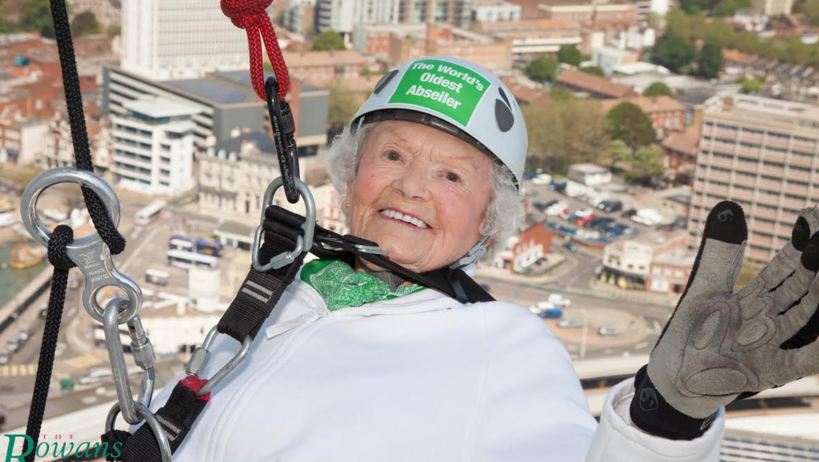 Good luck Doris! 101 year old abseiler takes on the Spinnaker | ITV ...