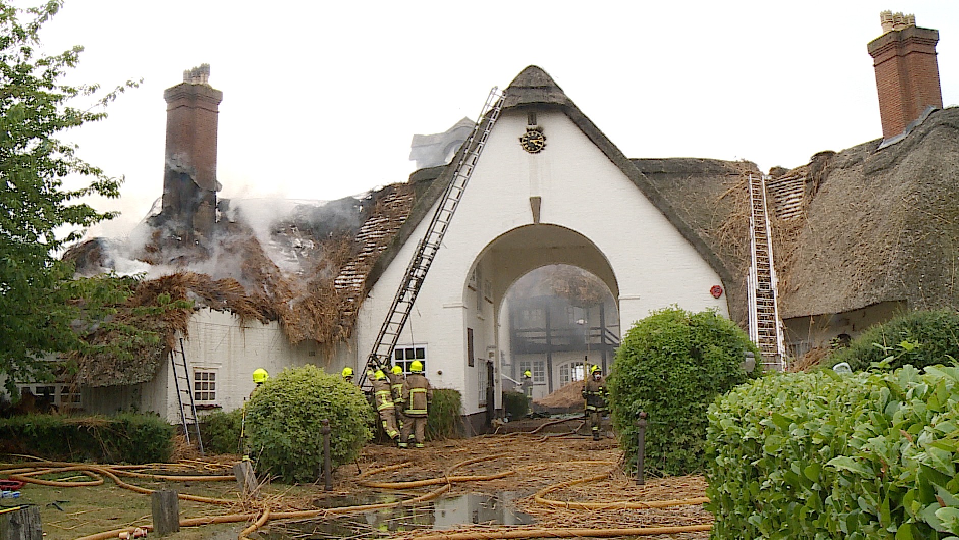 Listed building largely destroyed in 'suspicious' fire | ITV News Anglia