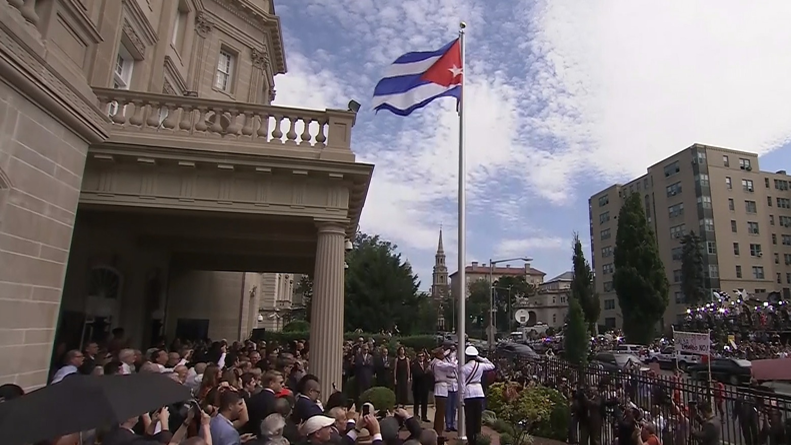 Historic moment as Cuba's Washington Embassy re-opens after 54 years ...