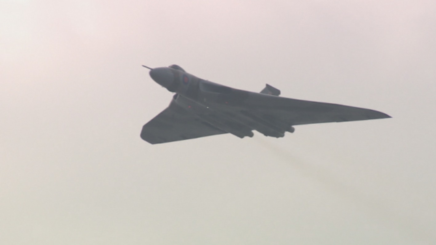 World's last flying Vulcan on farewell flight over Wales | ITV News Wales
