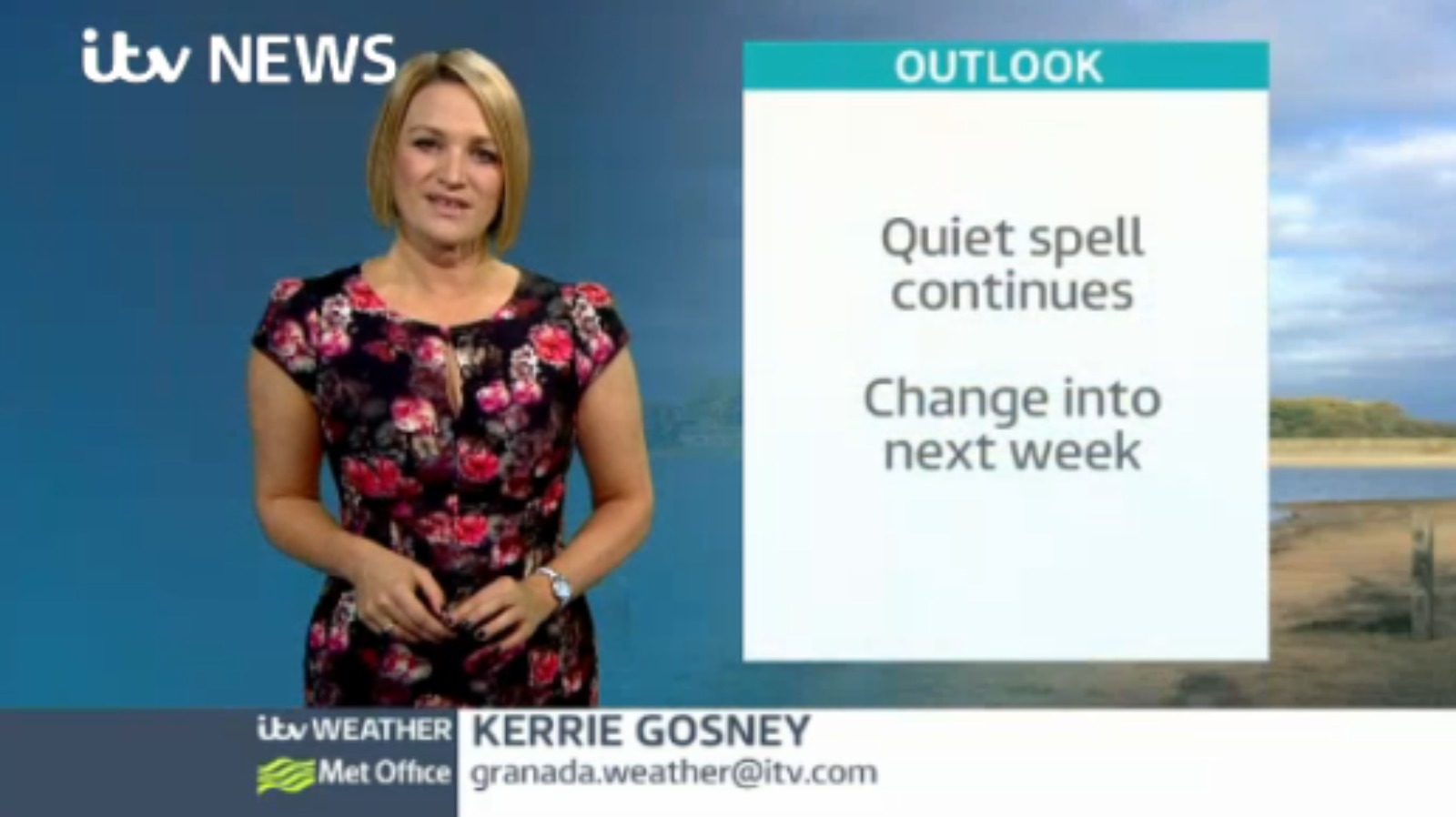 Kerrie with Saturday evening's weather | ITV News Granada
