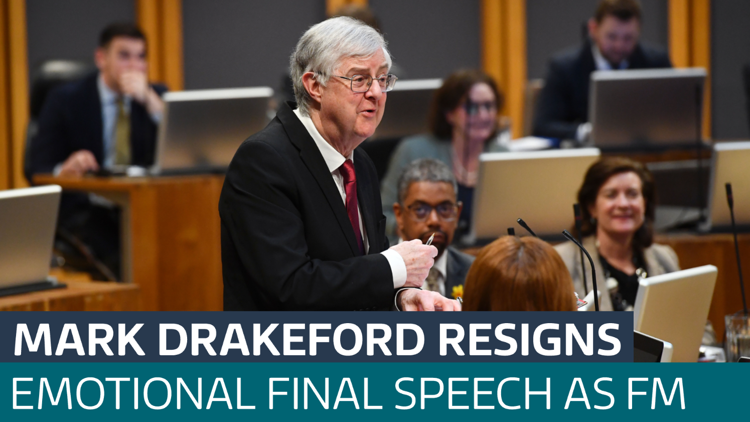 Mark Drakeford's emotional resignation speech as he steps down as First ...