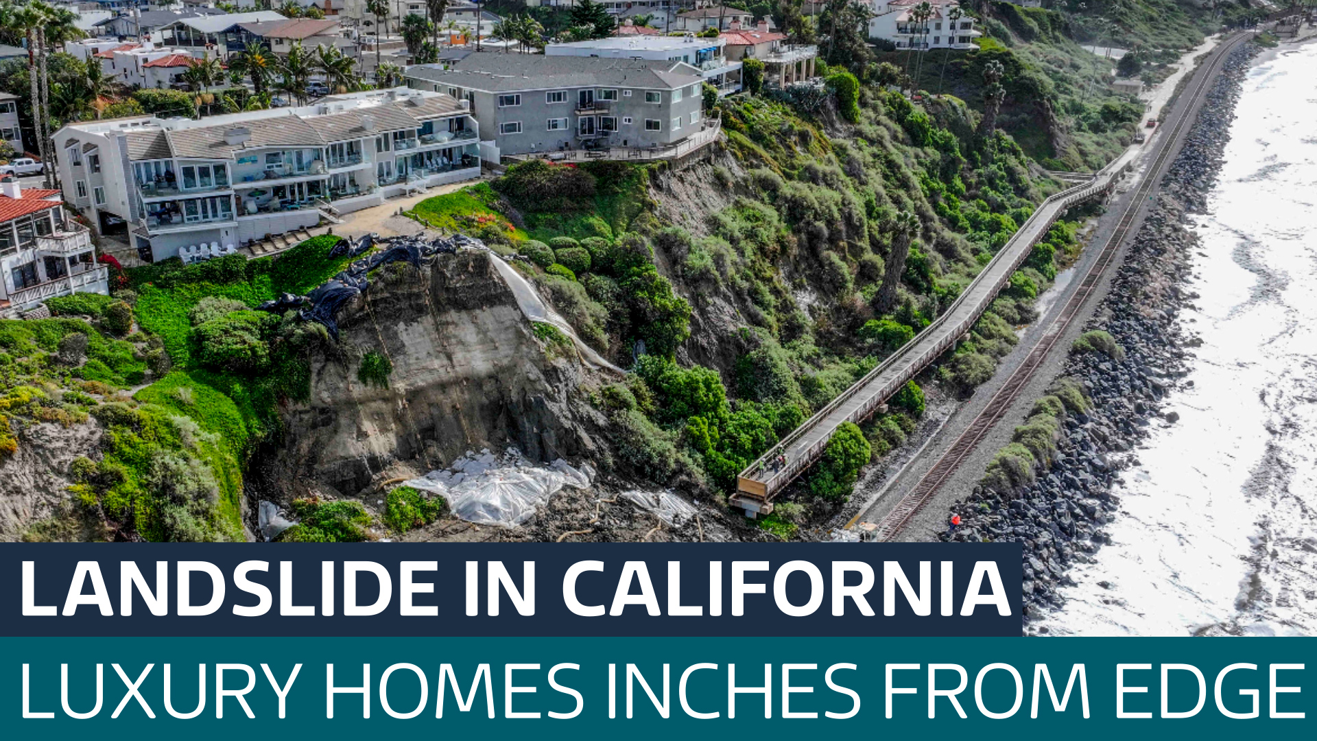 Landslide puts lavish multimillion dollar homes in California in peril ...