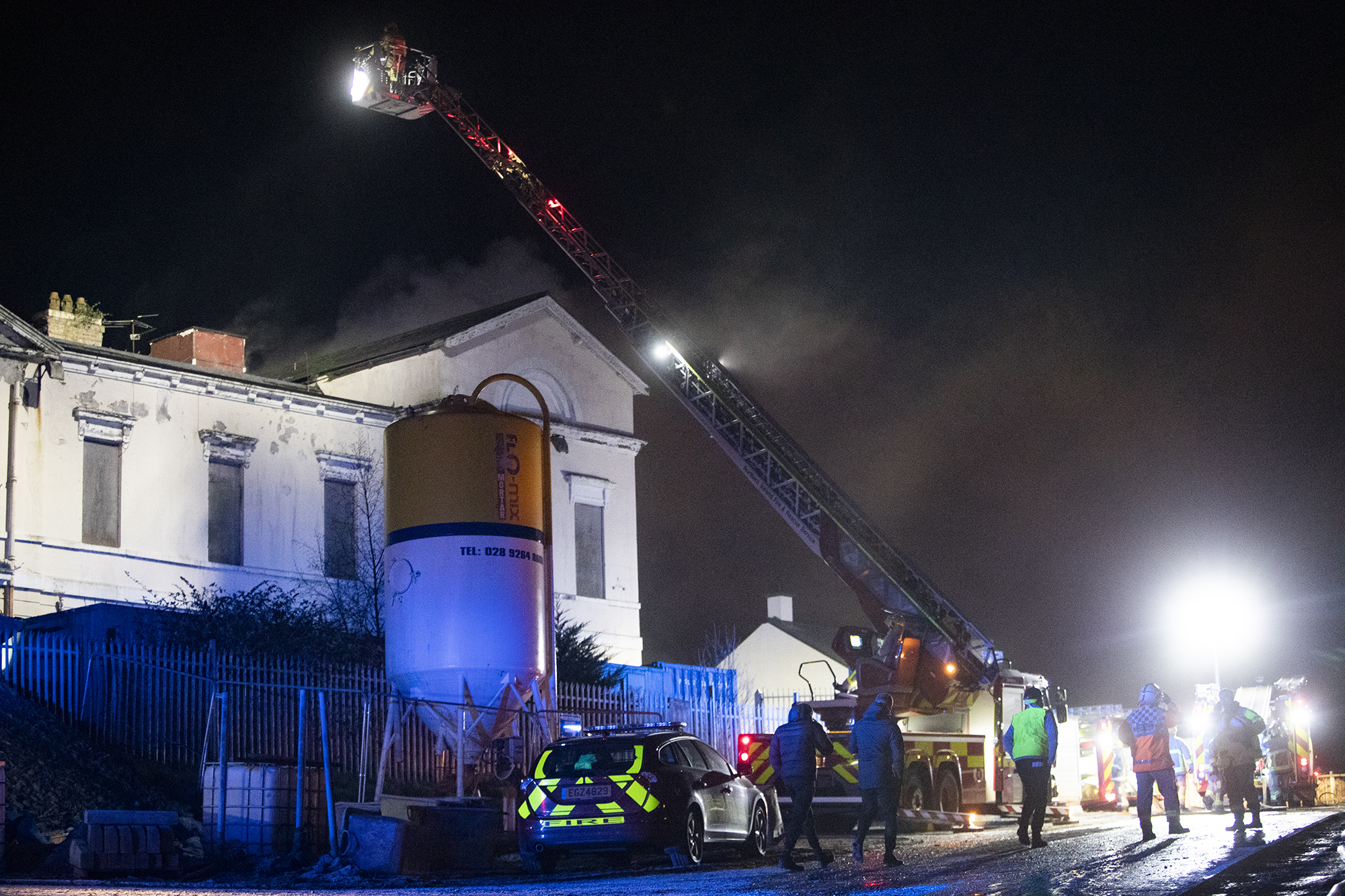 30 firefighters tackle blaze at old Downe Hospital in Downpatrick | UTV ...