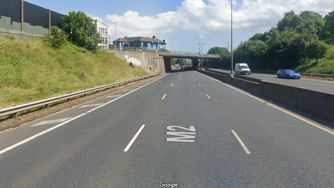 M2 reopens southbound approaching Belfast after fire on lorry ...