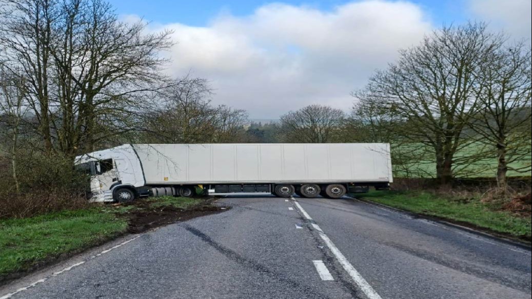 Lorry driver who caused A59 crash at Blubberhouses was three times alcohol limit | ITV News Calendar