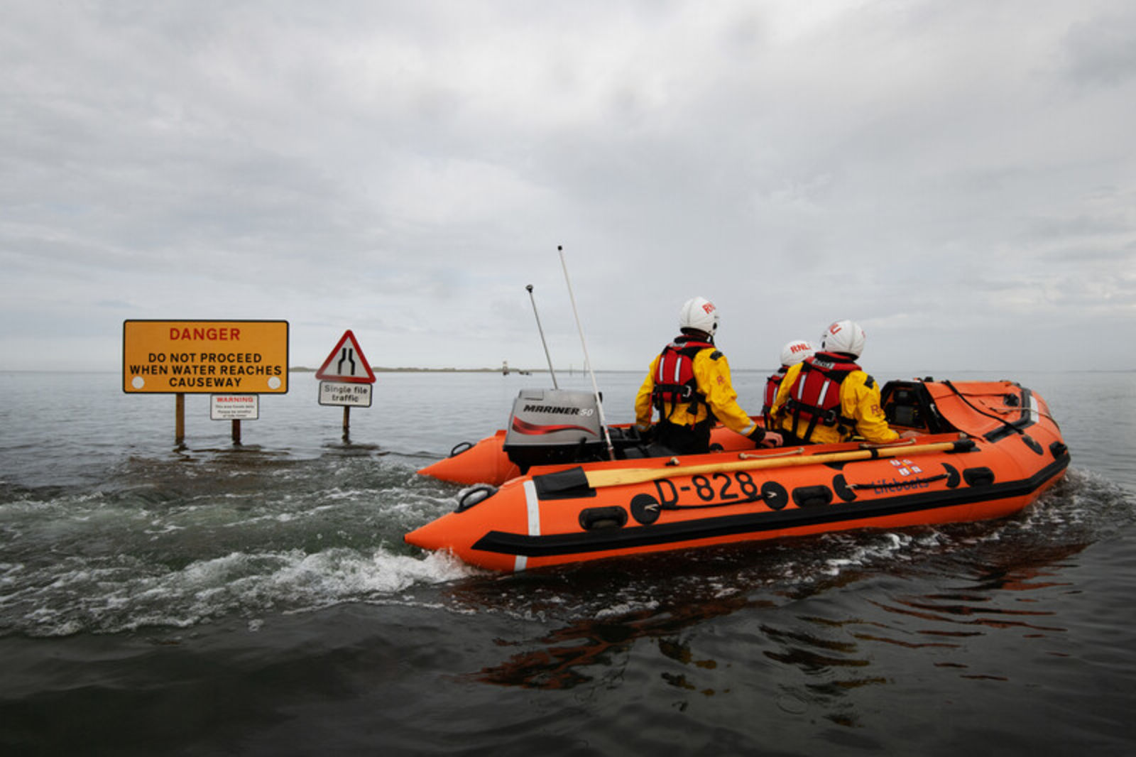 RNLI Rescue Three People From Car Stranded On Holy Island Causeway rnli-rescue-three-people-from-car-stranded-on-holy-island-causeway