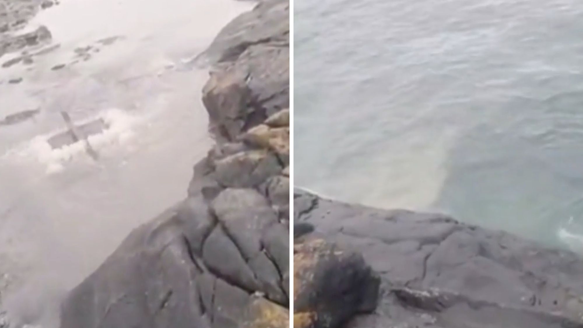 'Sewage' caught on video pouring into sea on Cornish beach where people ...