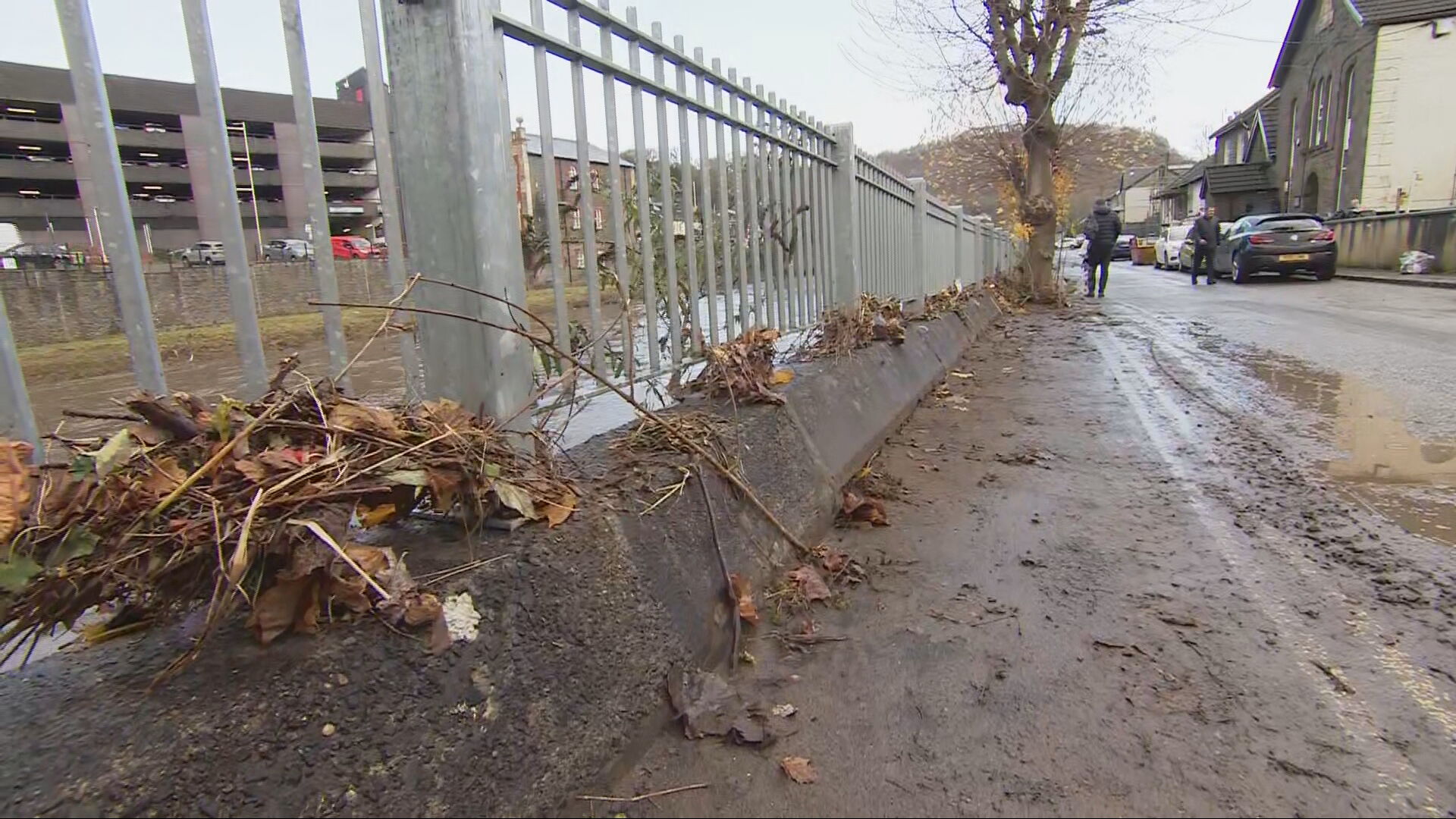 Clean-up operation begins in Pontypridd after Storm Bert damage | ITV ...