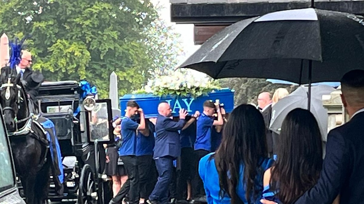 Hundreds attend the funeral of Lancashire teenager Jay Slater who died ...