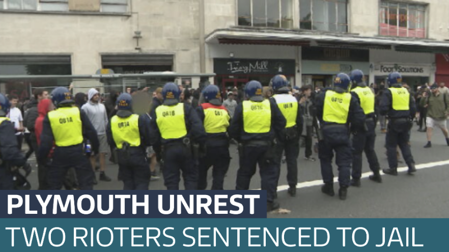 Plymouth protests: Jail for rioters who took part in Monday's violence ...