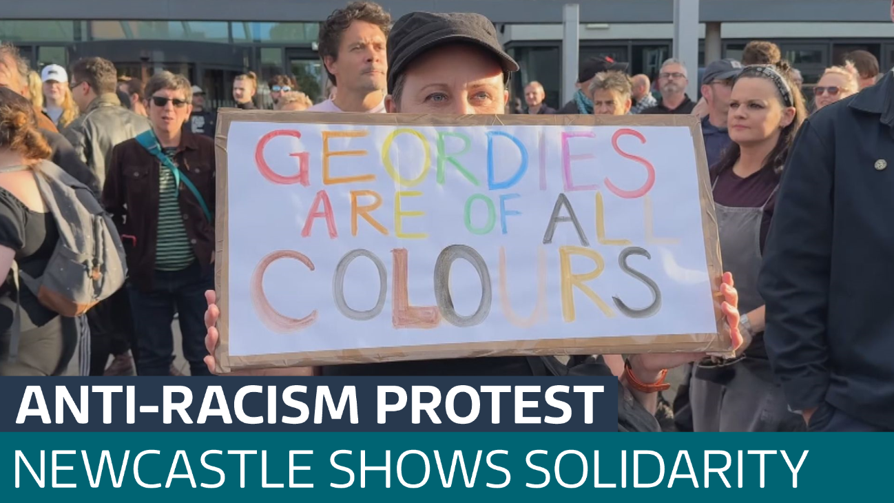 Newcastle stands united in anti-racism demonstration - Latest From ITV News