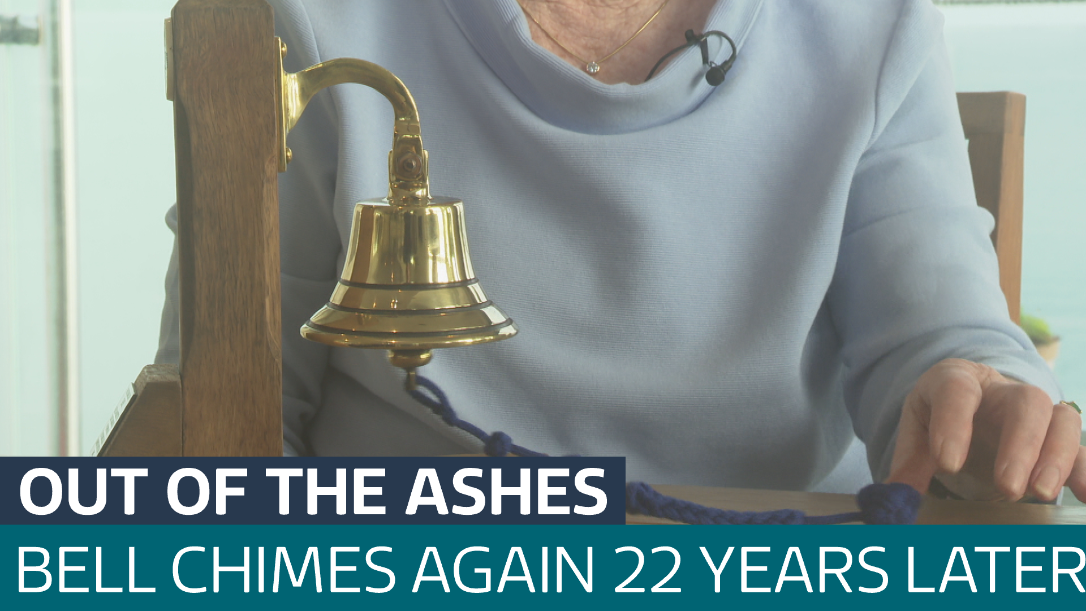 A ringing reminder of the past: A bell saved from burnt out hotel ...