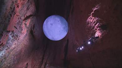 Giant moon sculpture opens 70 metres underground in Wookey Hole's ...
