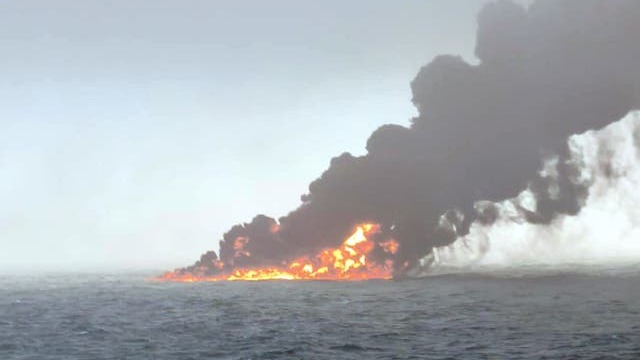 Cargo ship that crashed into oil tanker in North Sea was carrying toxic ...