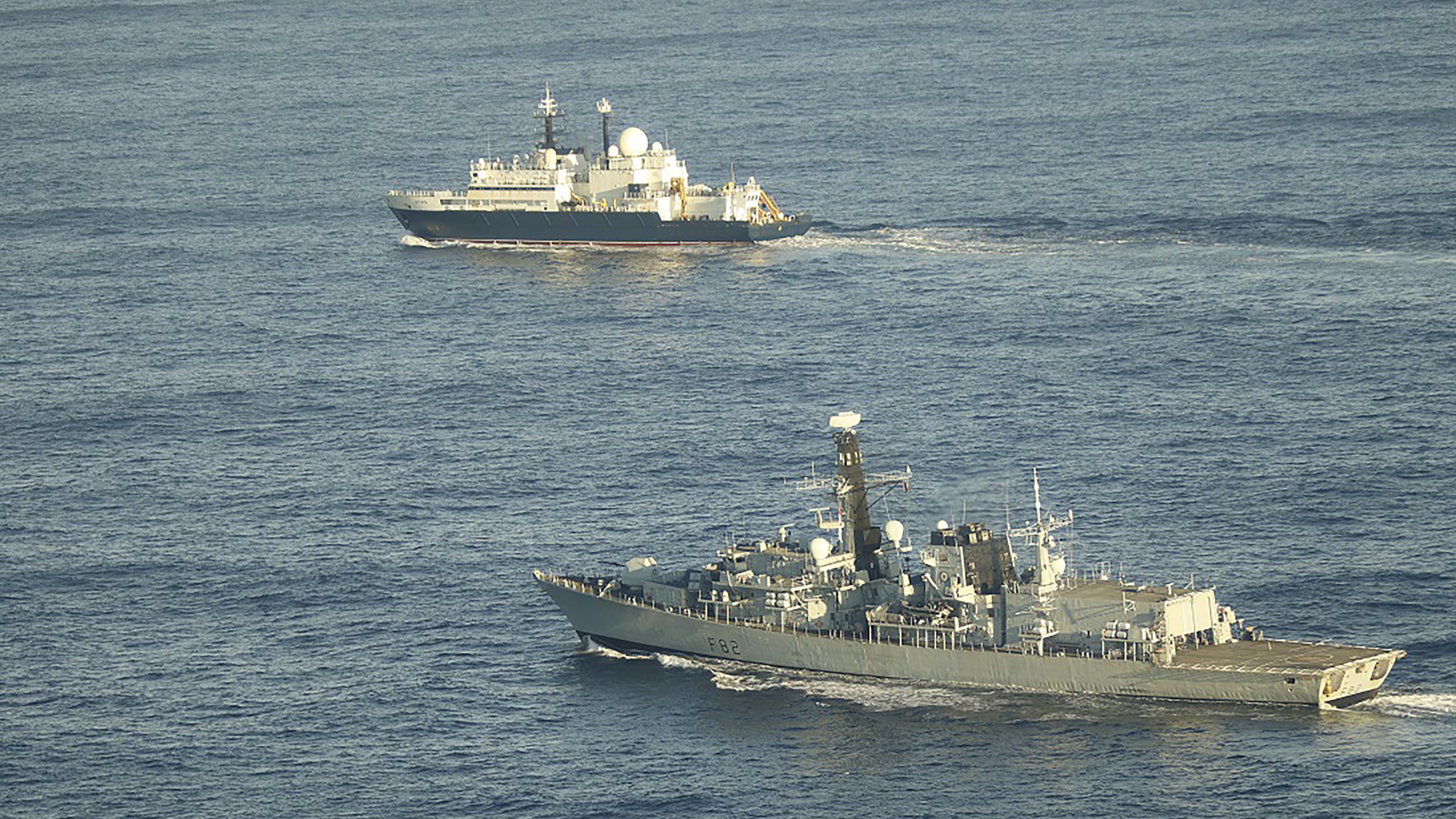 Royal Navy sub warned off Russian spy ship in North Sea, defence ...