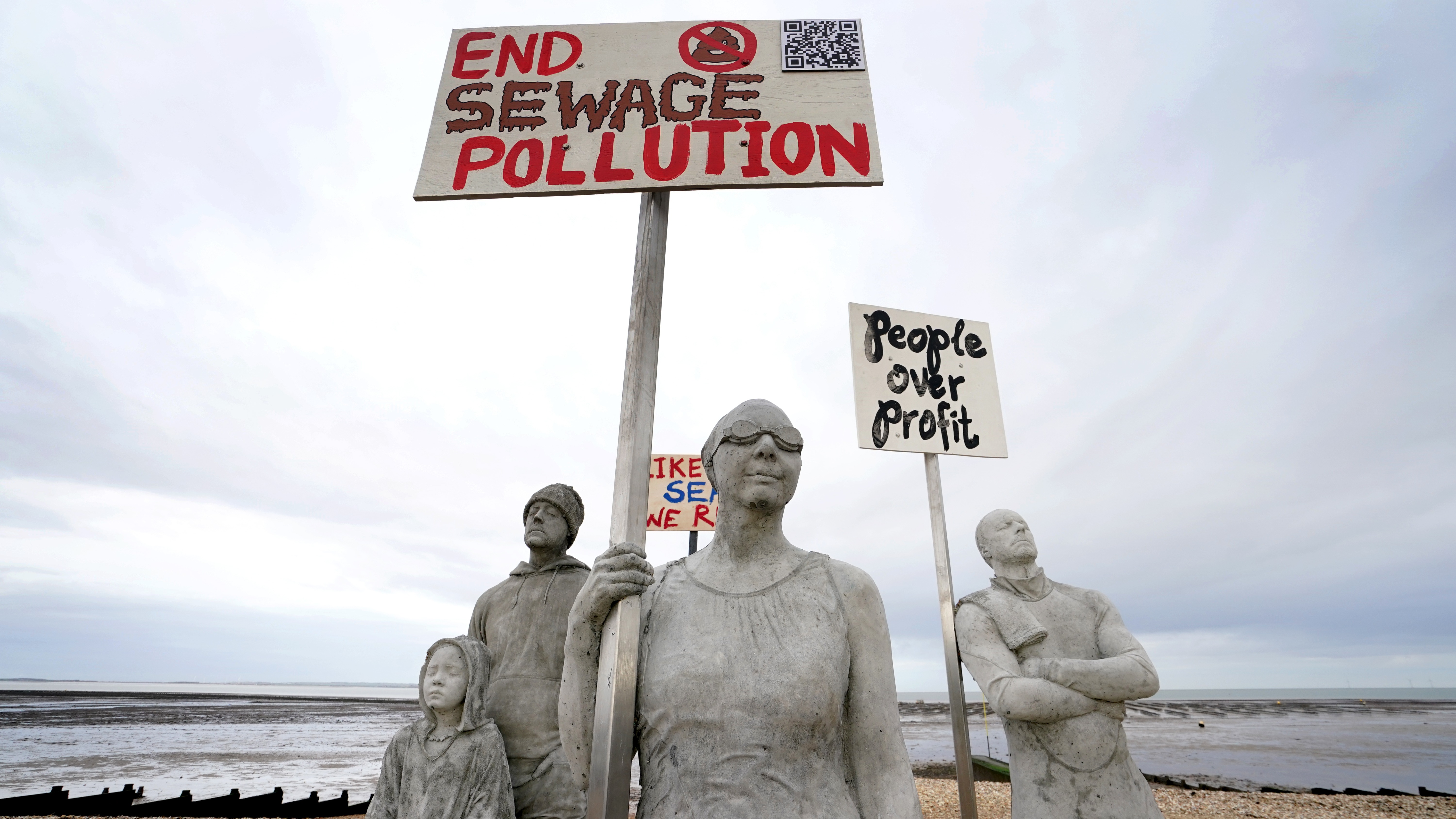 Sculpture at Whitstable beach stark reminder of sewage pollution battle ...