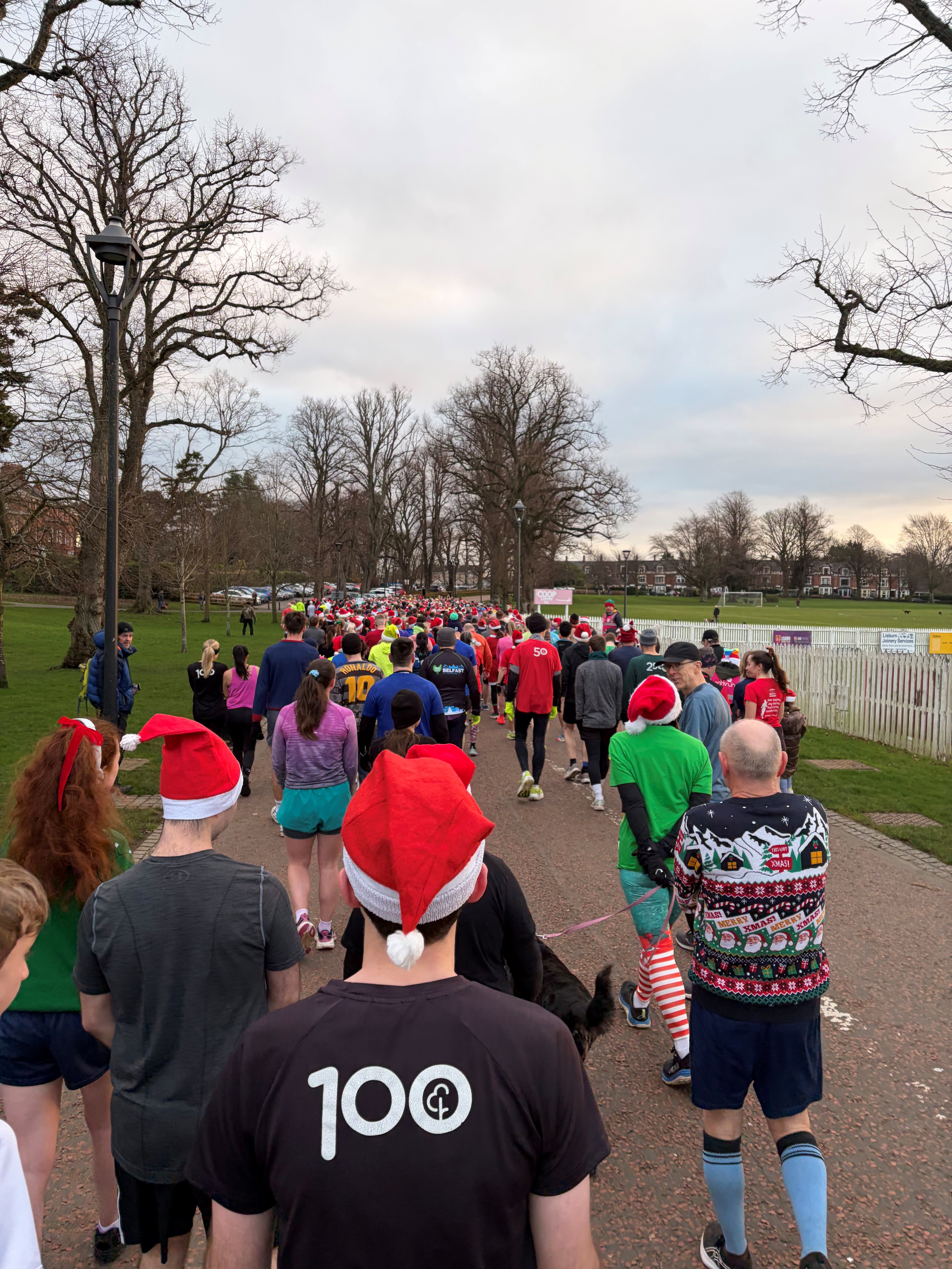 Thousands turn out for Christmas morning parkruns | UTV | ITV News