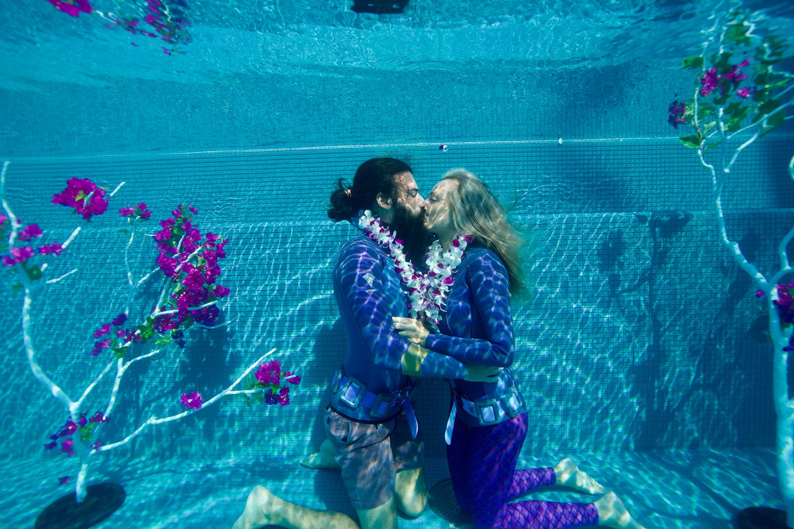 underwater couple