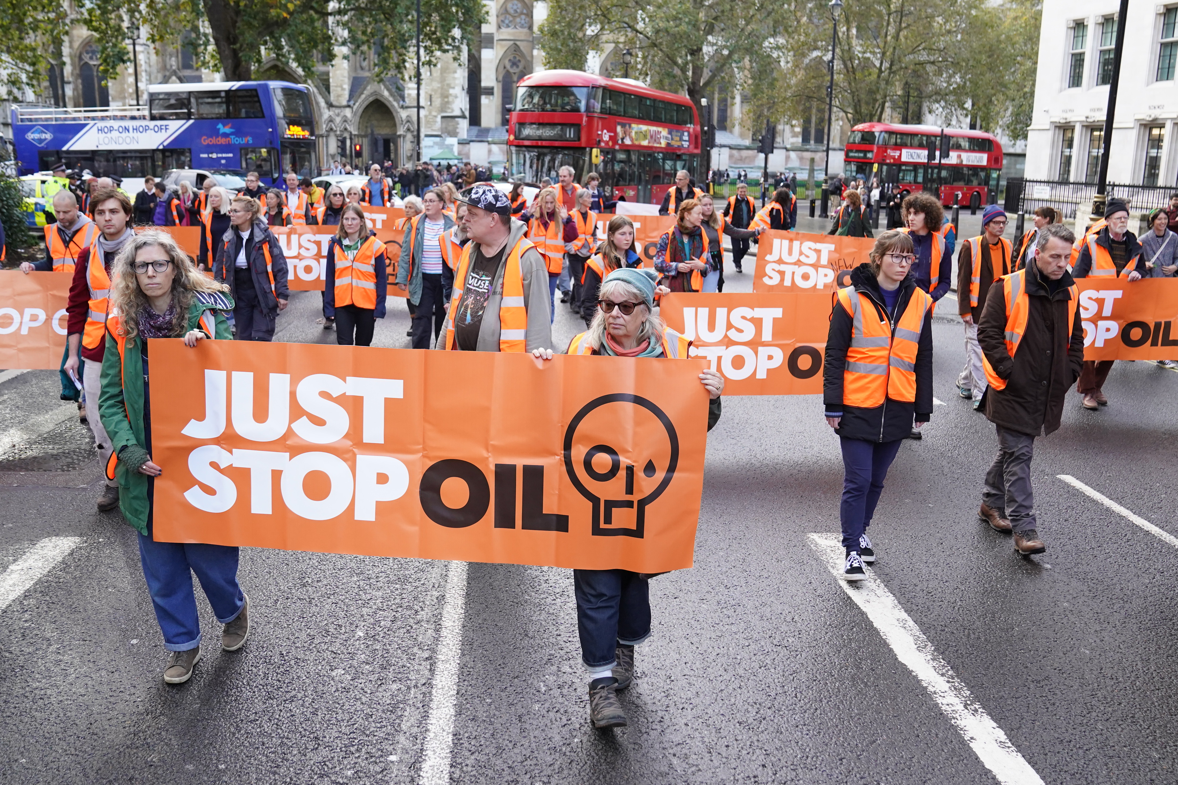 More than 60 Just Stop Oil protesters arrested in Westminster ...