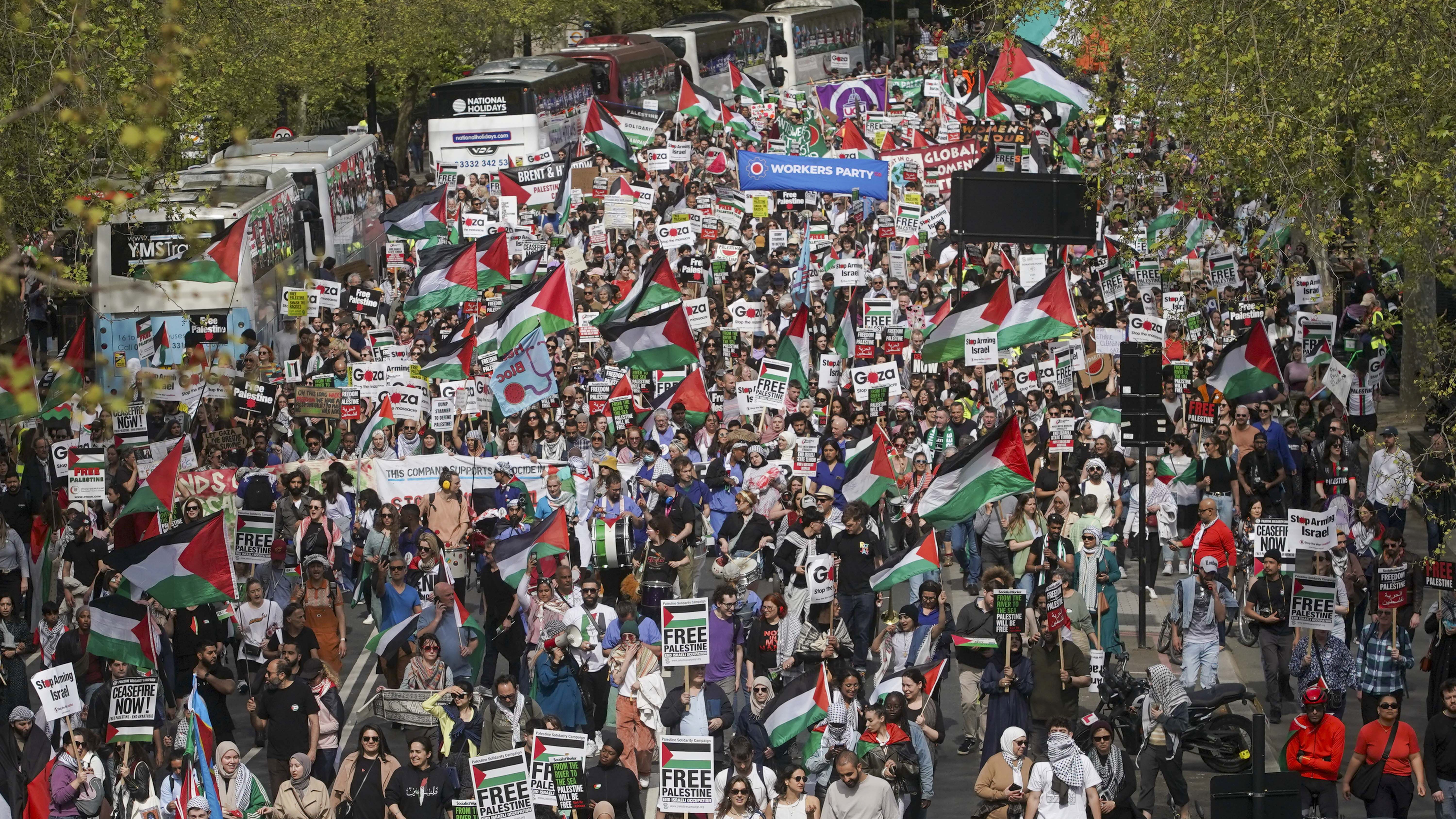 'Hundreds of thousands' expected at London pro-Palestinian march at ...