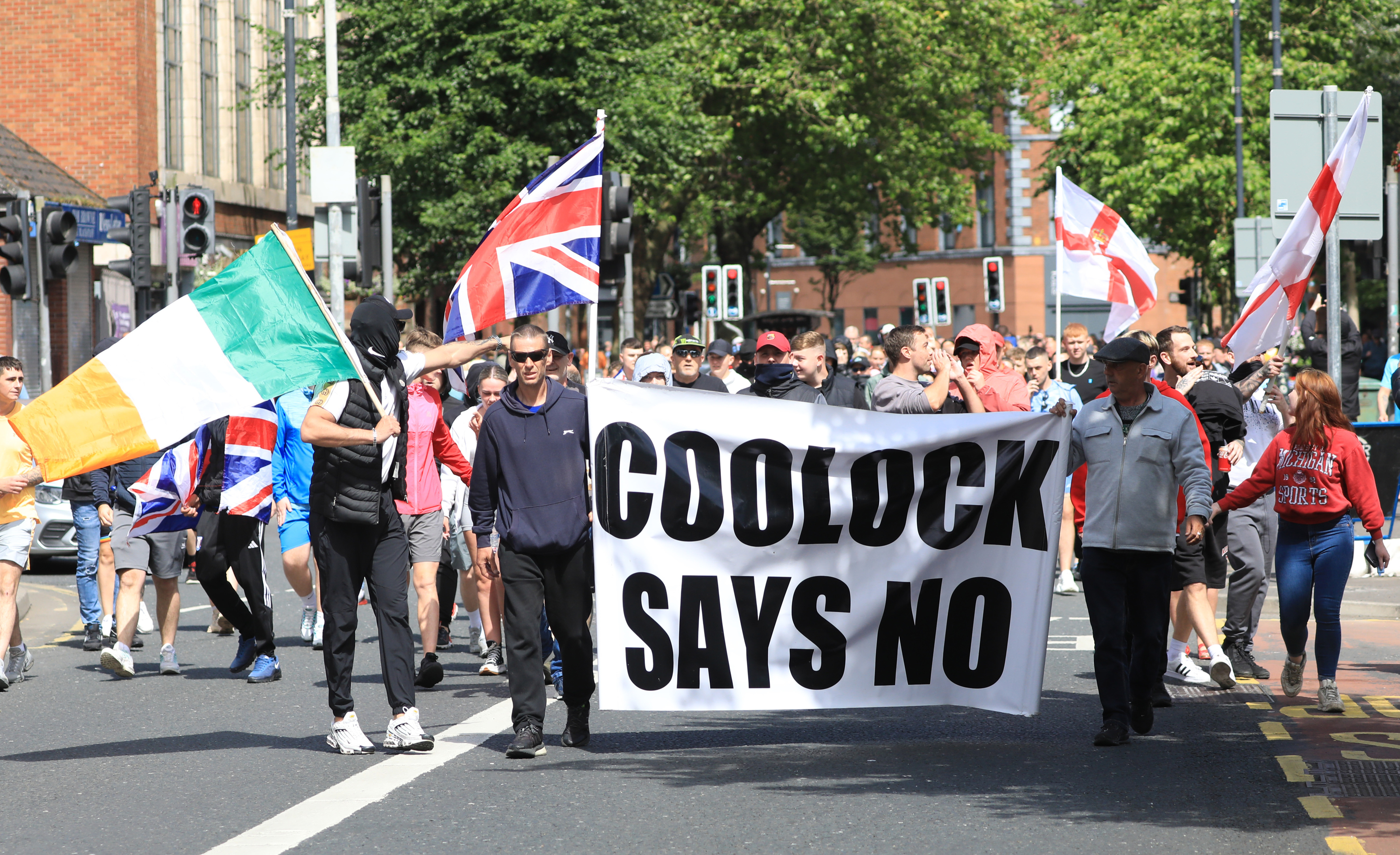 Taoiseach criticises those who ‘hijacked’ Irish flag at Belfast anti ...