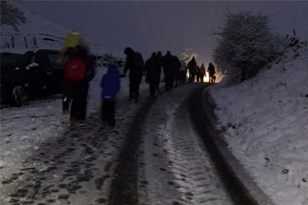 22 people rescued after being stuck in snow in Cheshire | ITV News Granada