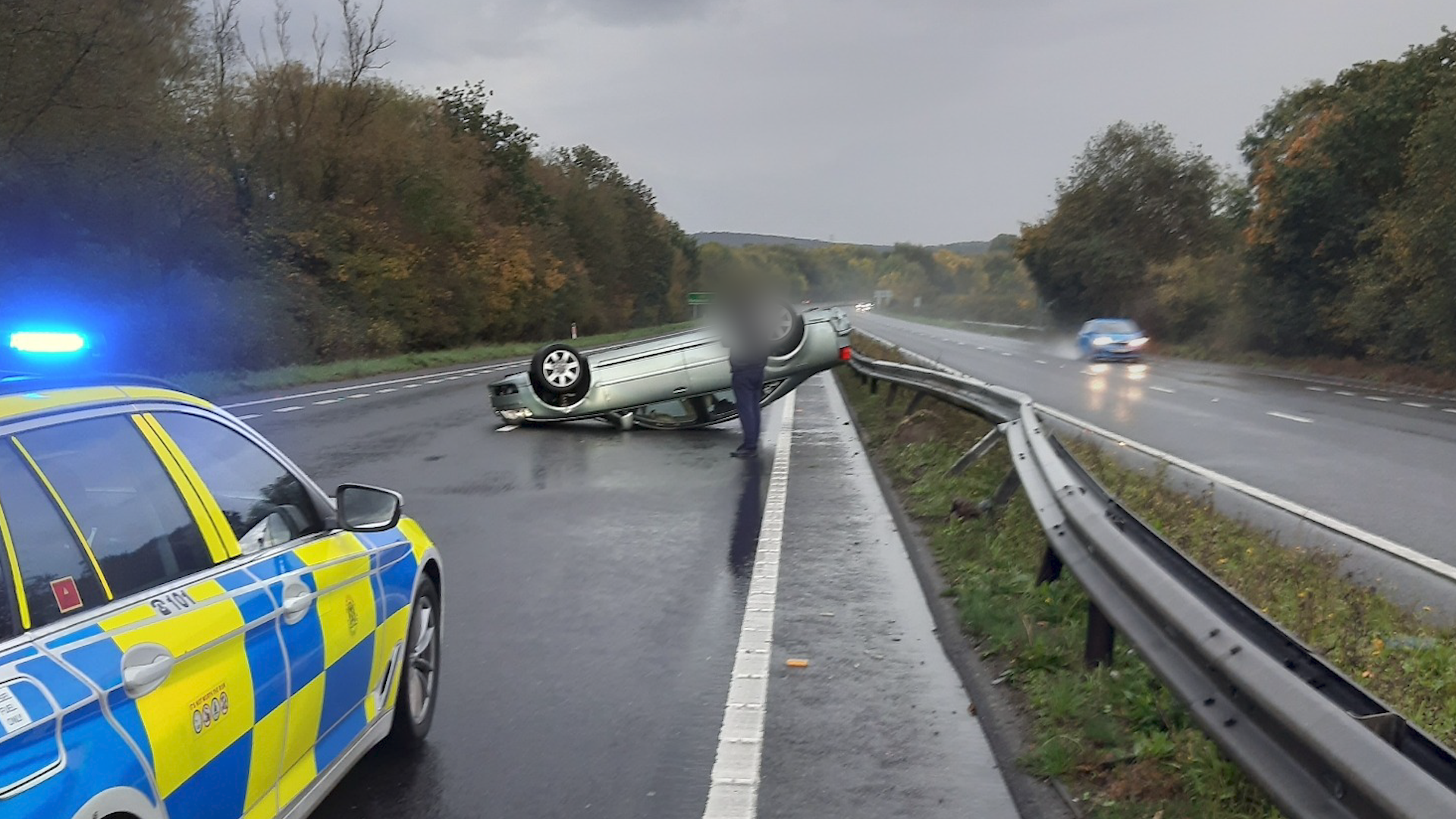 Crash aftermath picture released on A3 south of Petersfield as ...