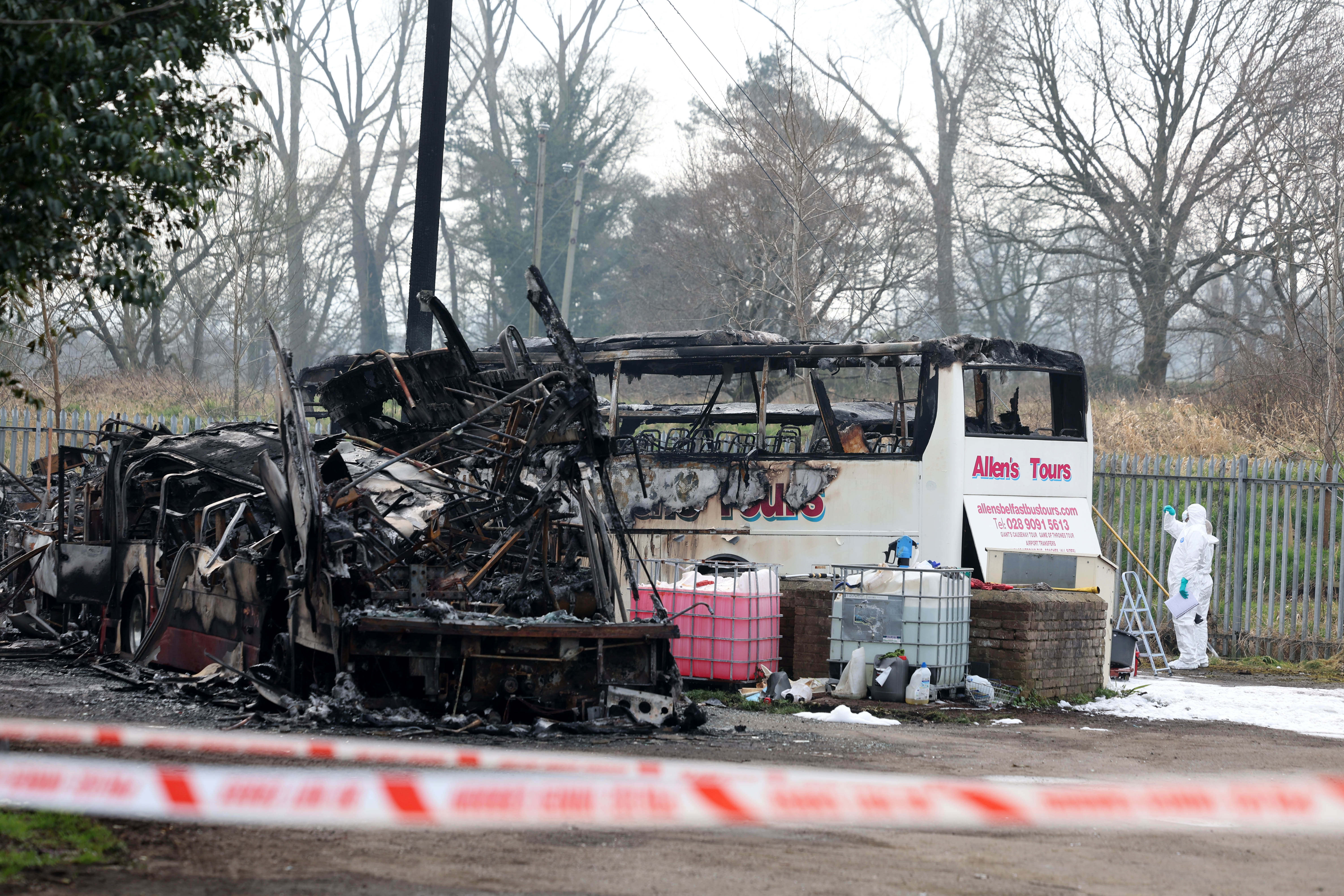 Buses 'completely destroyed' in 'deliberate arson' attack in Dunmurry ...