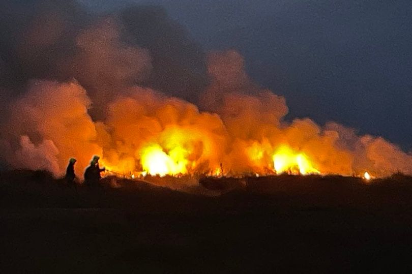 Huge blaze caused by 'firework' breaks out at nature reserve on Isles ...