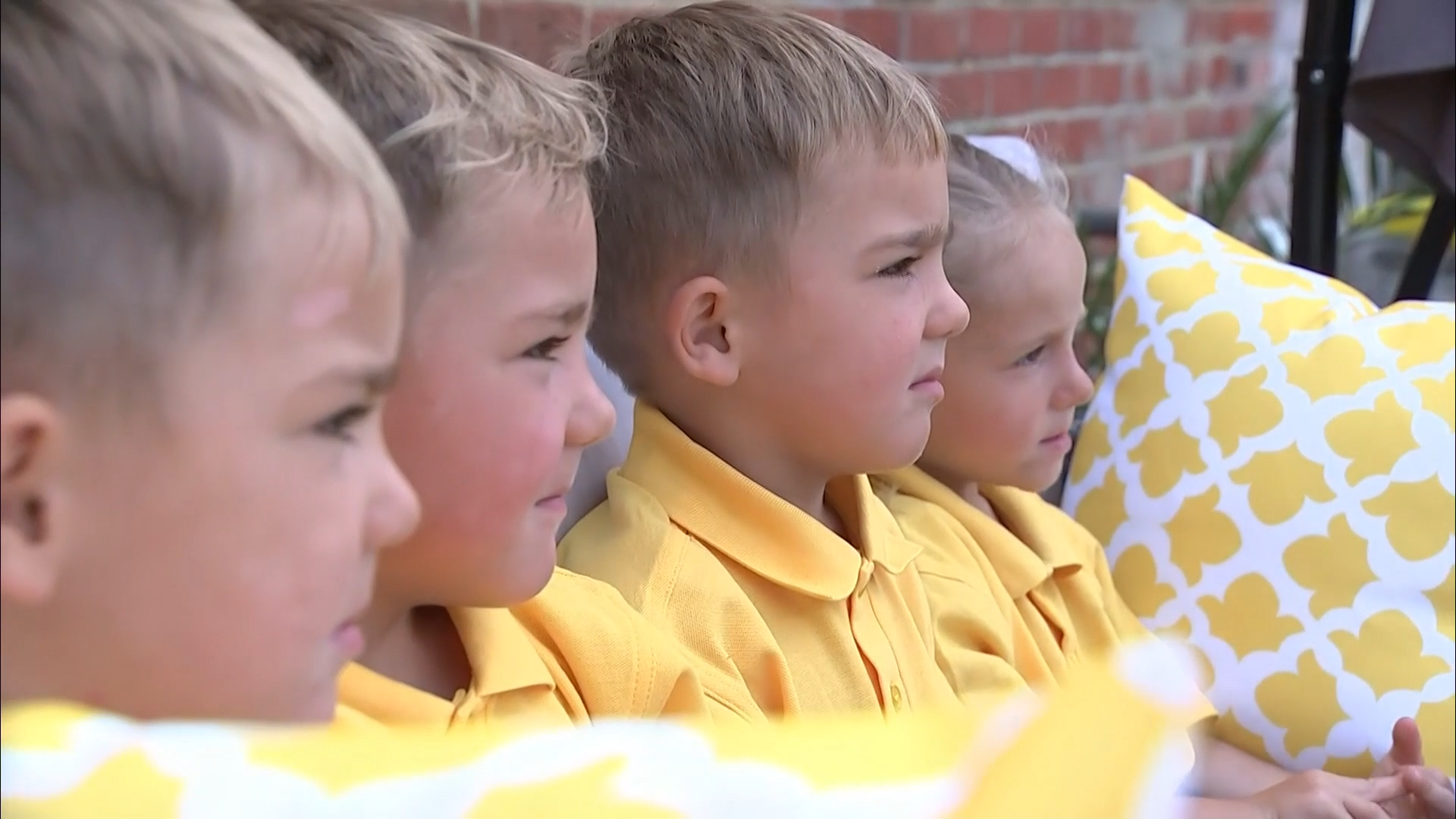 Quadruplets born 11 weeks early through IVF begin school adventure ...