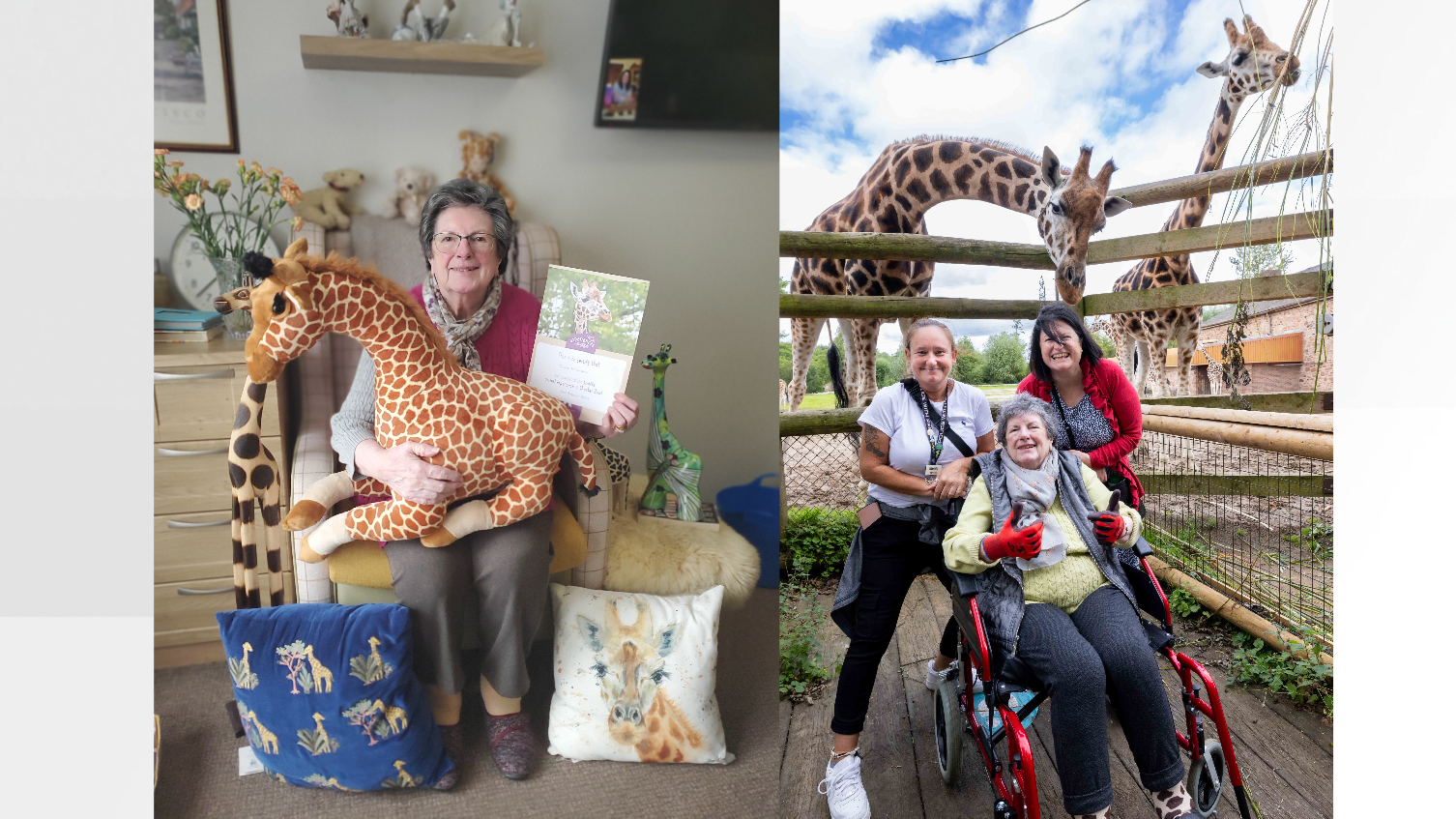 81-year-old woman completes lifelong wish to meet a giraffe at Chester ...