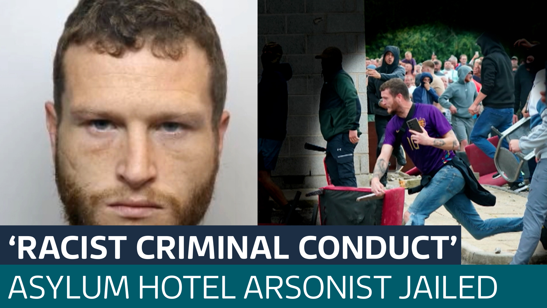 Man filmed trying to set fire to Rotherham asylum hotel jailed for nine ...