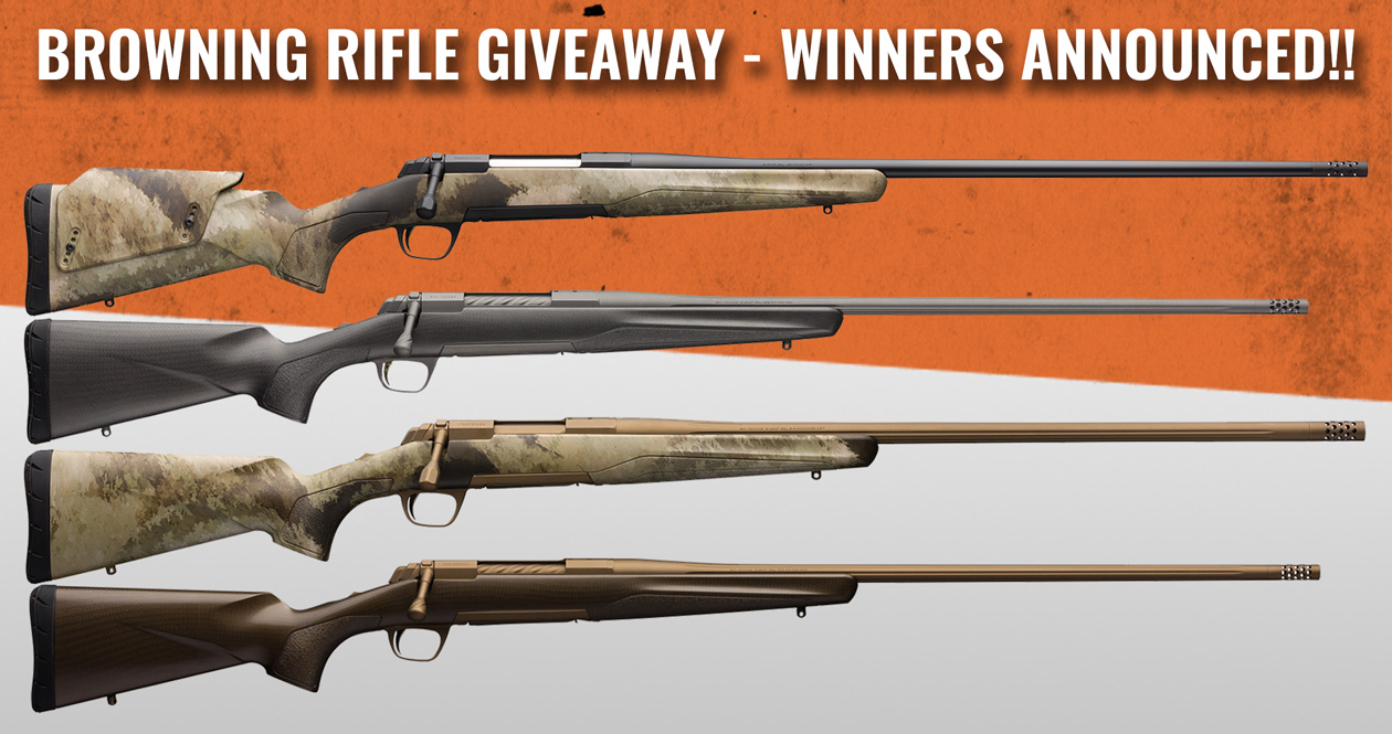 FOUR Browning X-Bolt rifle winners announced! // GOHUNT. The Hunting Company