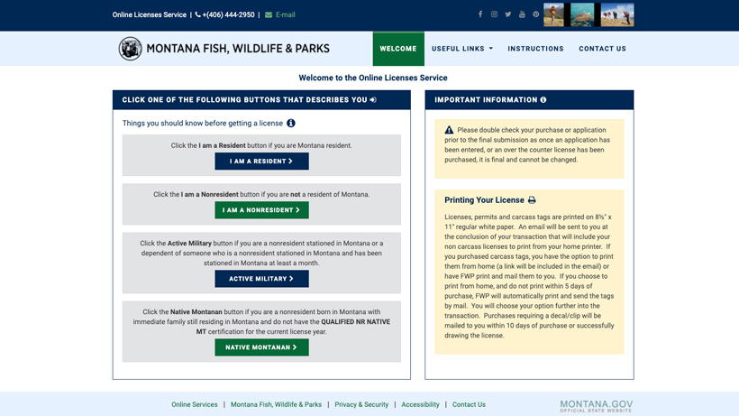 Montana FWP's online license system got a fresh look today // GOHUNT ...
