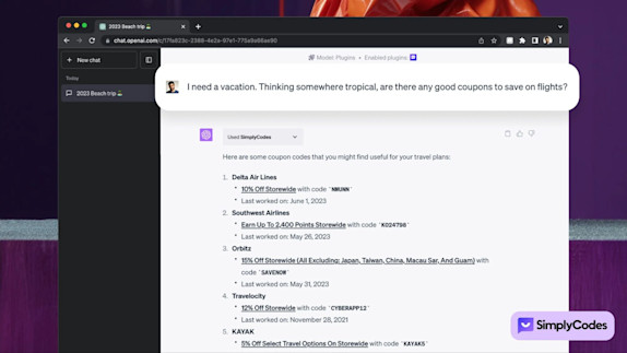 SimplyCodes Launches AI Shopping ChatGPT Plugin