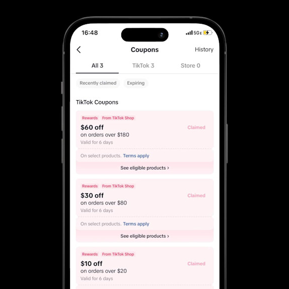 How to get TikTok Shop coupons