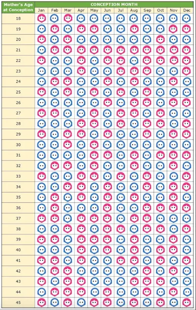 Chinese Baby Calendar and Gender Predictor 2024