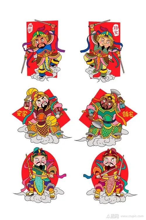 Exploring the Mystical World of Chinese Door Gods: Guardians of ...