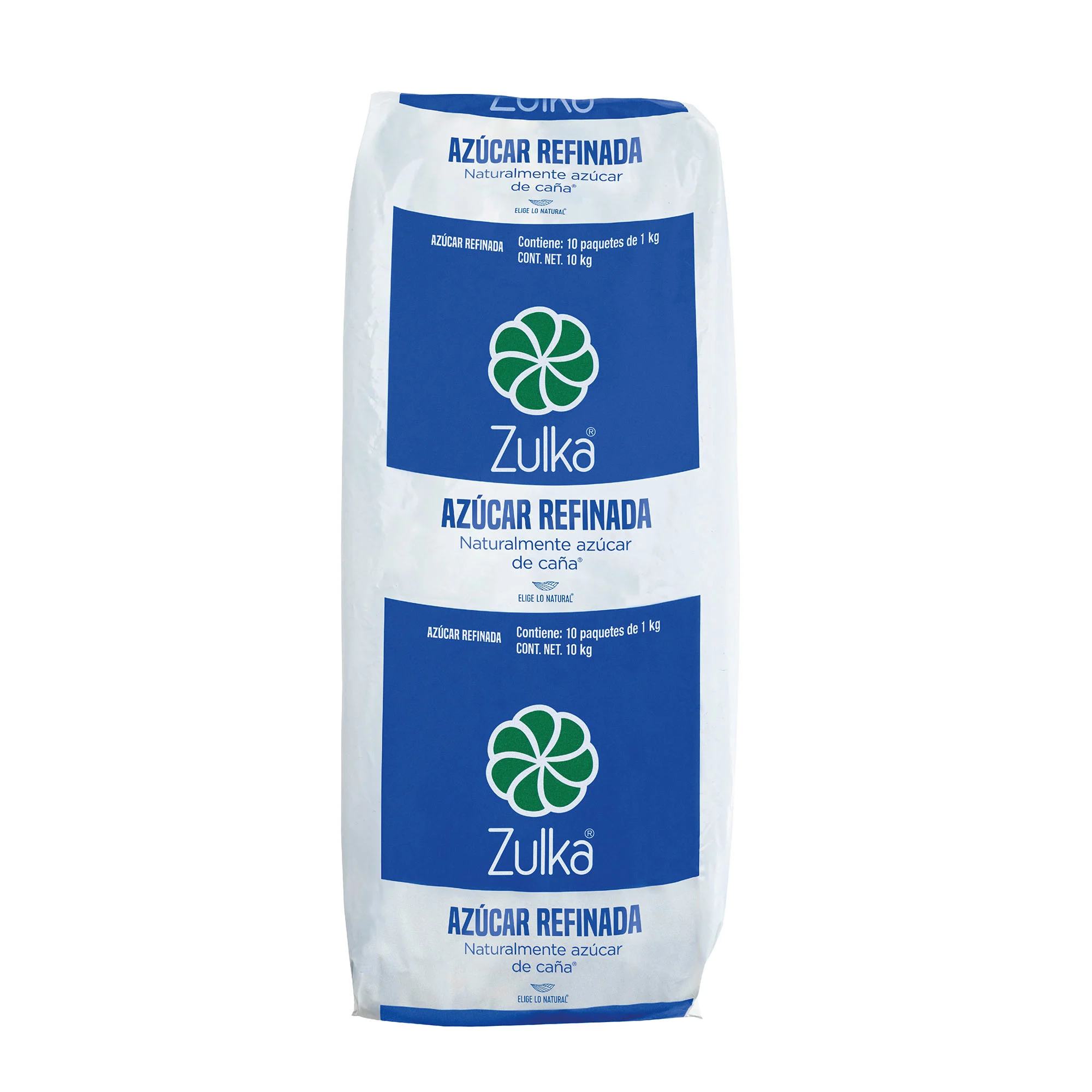 Azúcar Refinada Zulka Paquete con 10 piezas de 1 kg