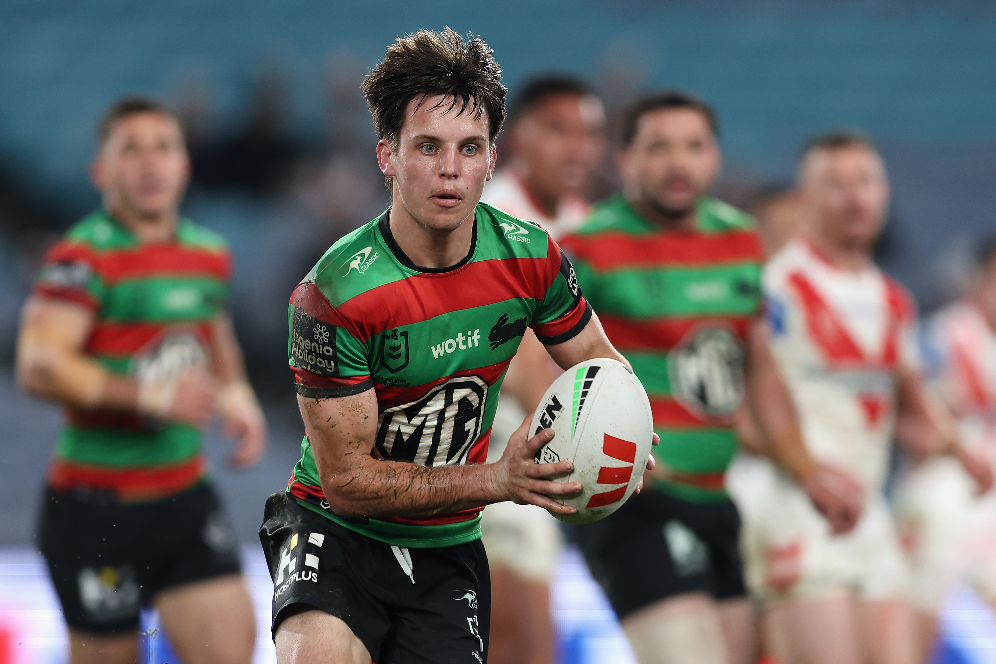 South Sydney Rabbitohs half Ashton Ward beat St George Dragons NRL ...