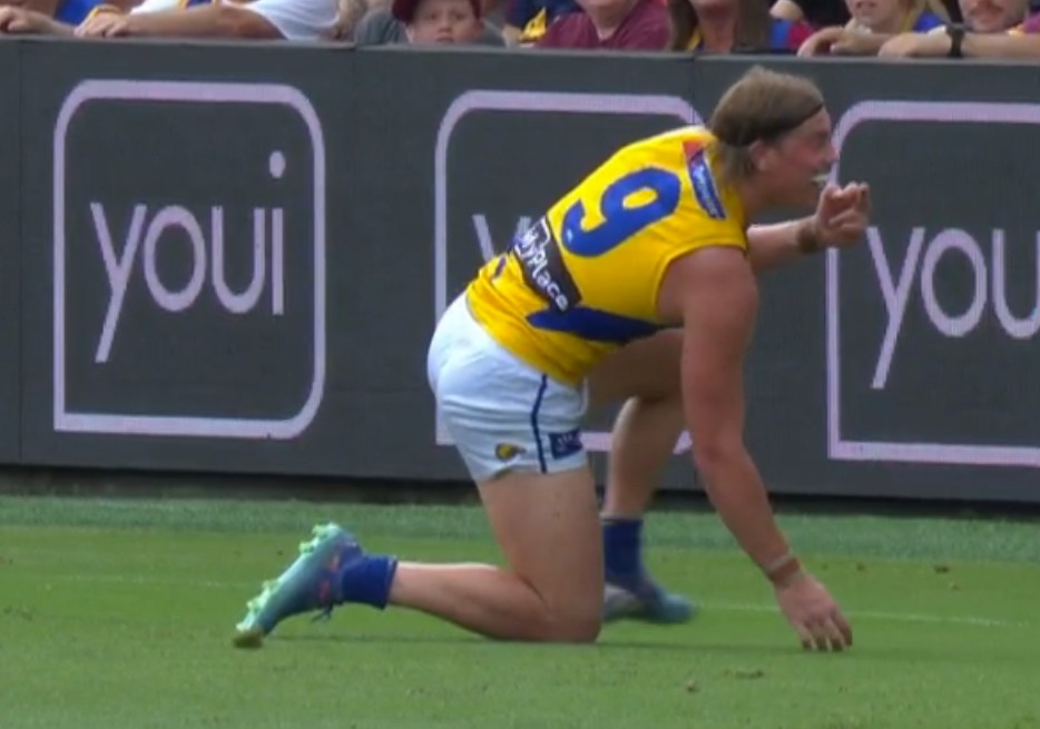 Harley Reid middle finger video: West Coast Eagles v Brisbane Lions