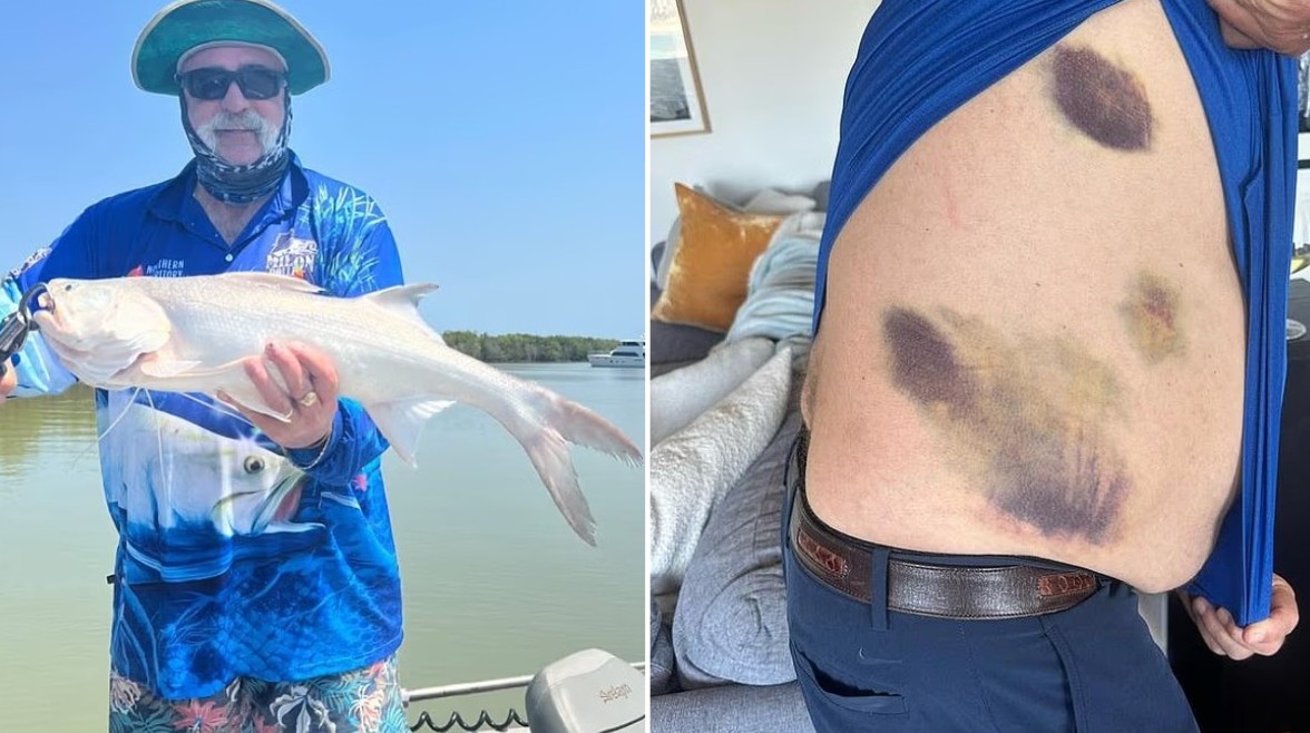 Ian Botham crocodile infested water: Merv hughes fishing trip