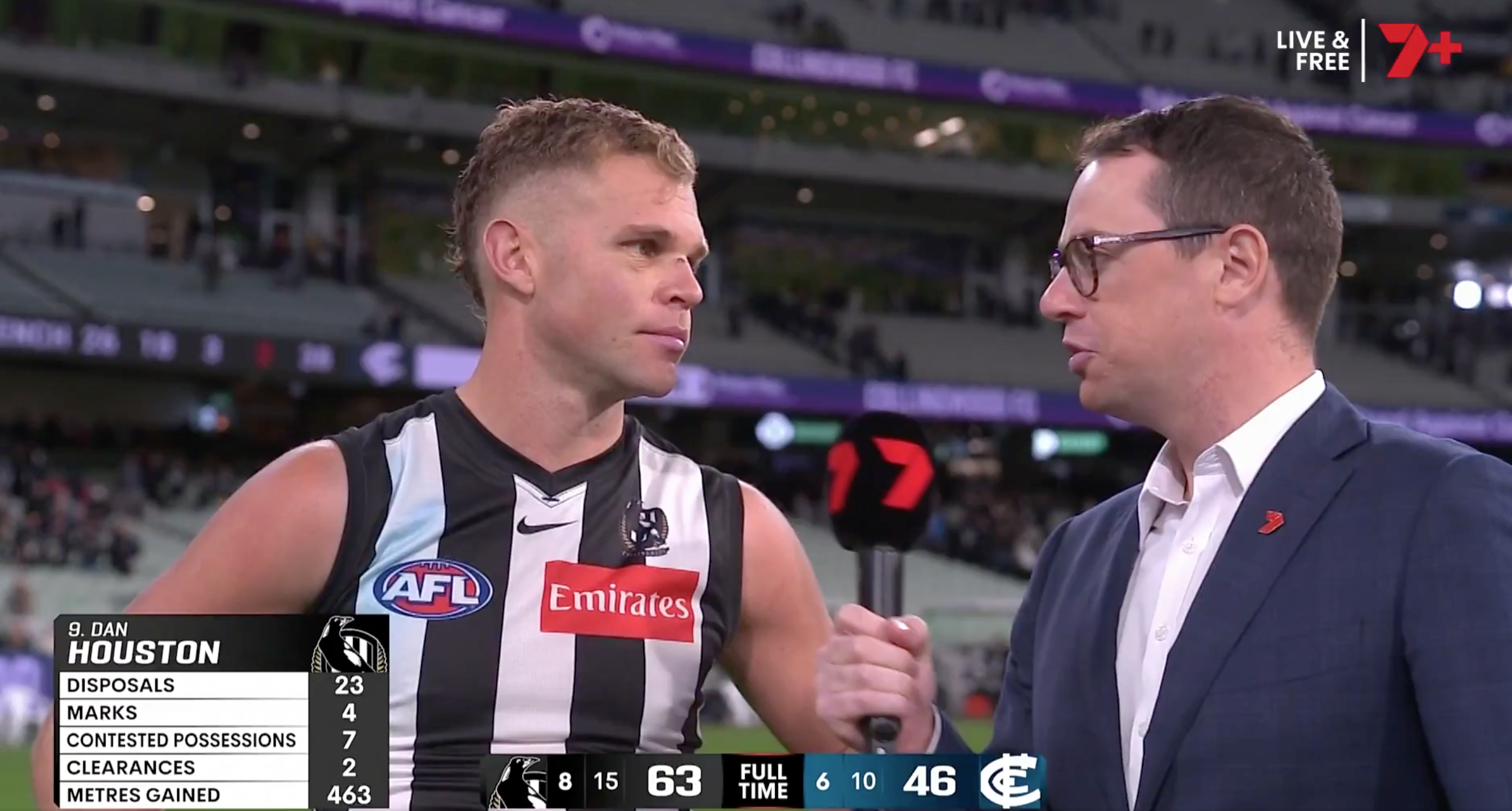 AFL 2025: Dan Houston bump, Cornes and King react