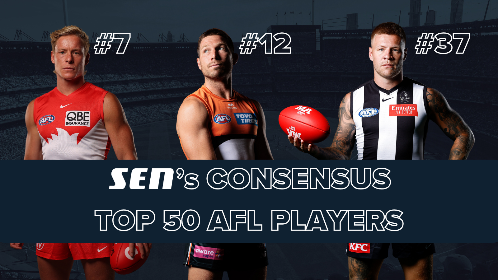 SEN.com.au's consensus top 50 AFL players heading into the 2025 season