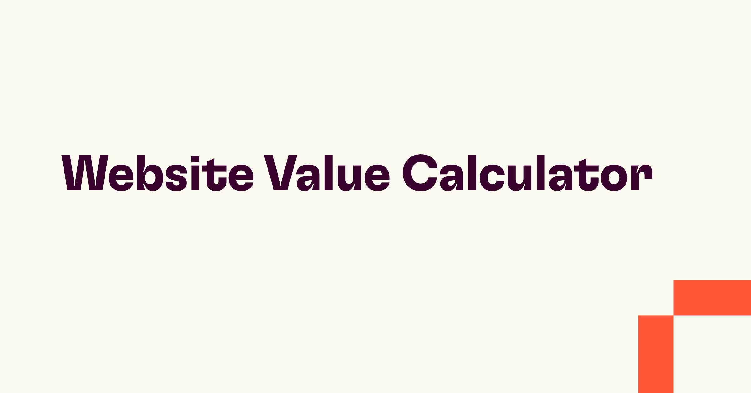 Website Value Calculator