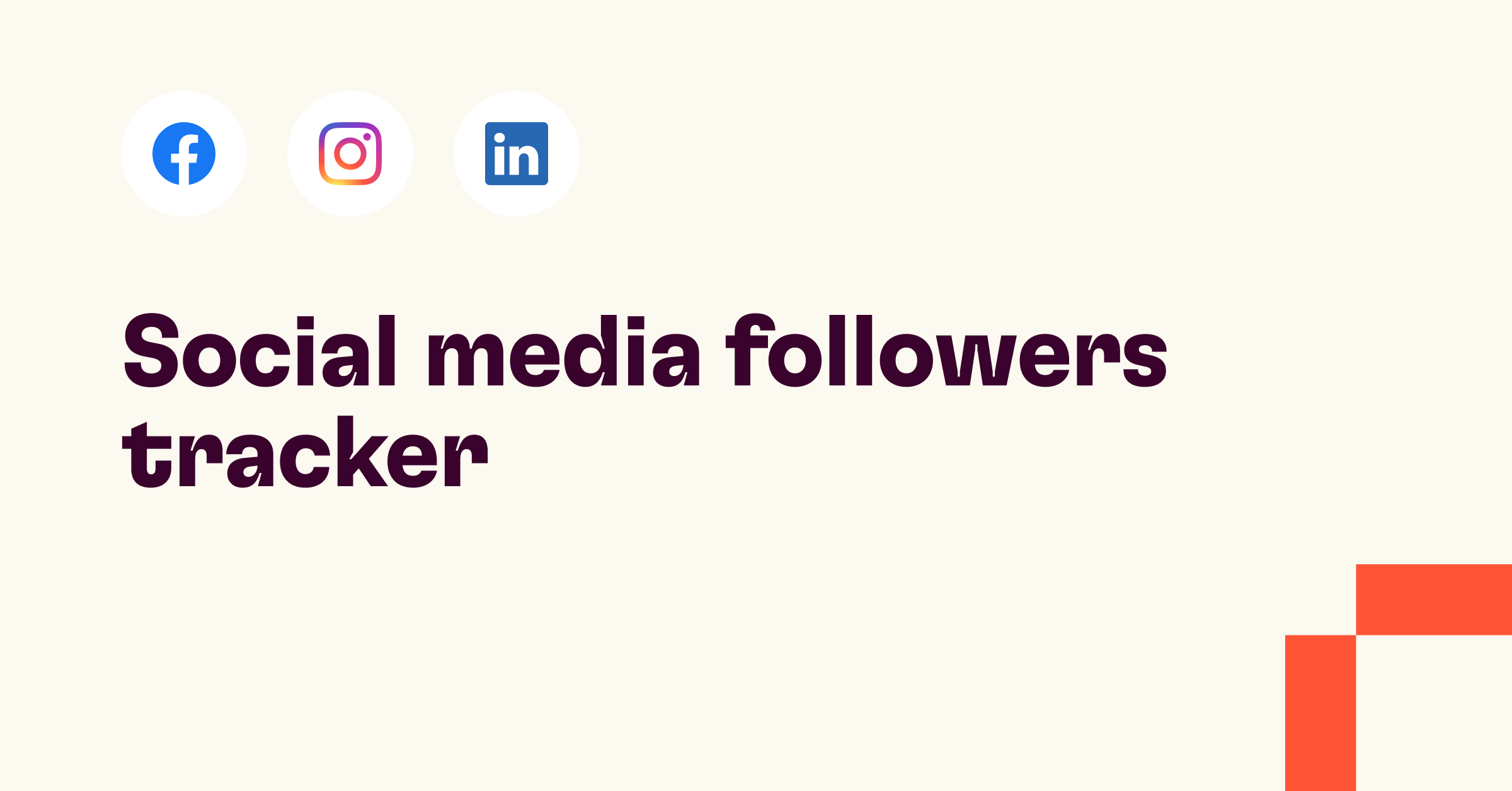 Social Media Followers Tracker | Rows template