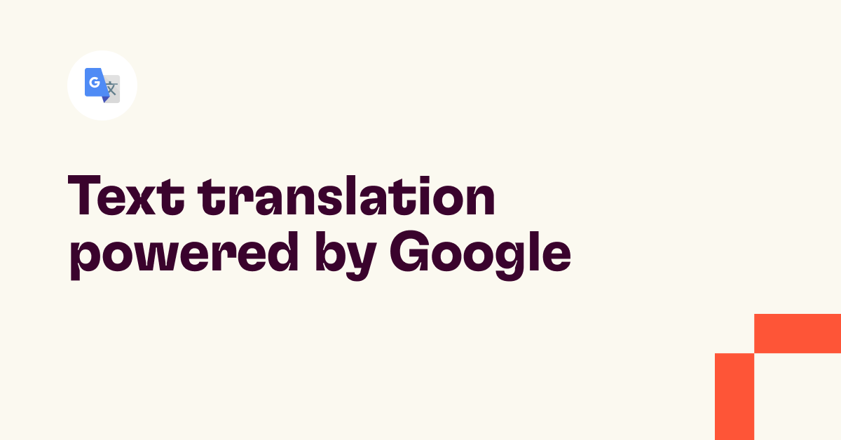 Text translator with Google | Rows template